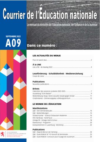 Courrier de l'Éducation nationale 09/2022 — Education nationale, Enfance et Jeunesse - Luxembourg