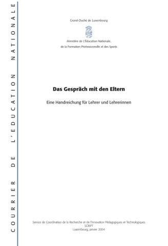 Das Gespräch mit den Eltern — Education nationale, Enfance et Jeunesse ...