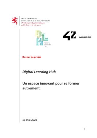 Dossier de presse : Digital Learning Hub — Education nationale, Enfance ...