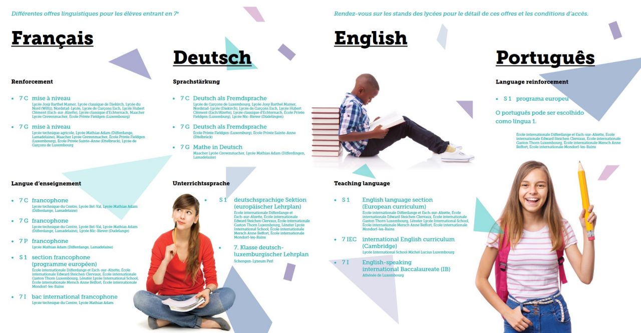Différentes offres linguistiques pour les élèves entrant en 7e ...